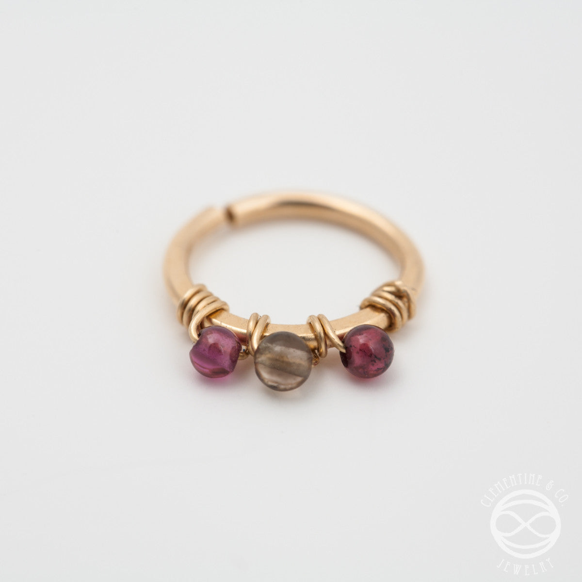 Jeweled Septum Ring in Gold – Clementine & Co. Jewelry