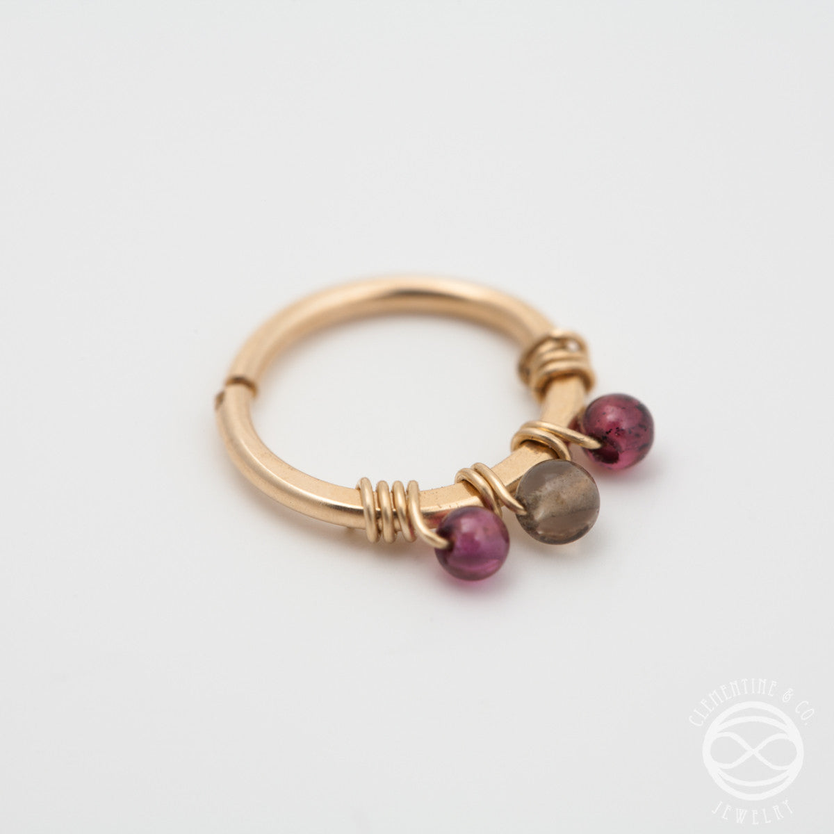 Jeweled Septum Ring in Gold – Clementine & Co. Jewelry